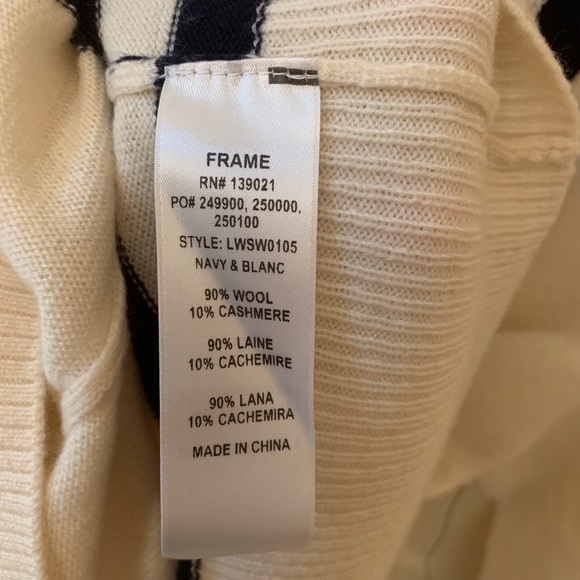 Frame Denim | Sweaters | Frame Varsity Vneck Sweater Womens Xs | Poshmark
